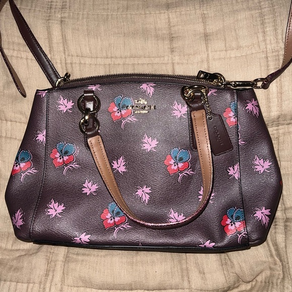 Coach | Bags | Coach Mini Christie Carryall Floral Wildflower Crossbody ...